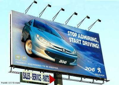 China customized logo double sided Flex Banner Printing for outdoor board , 1000DX1000D for sale