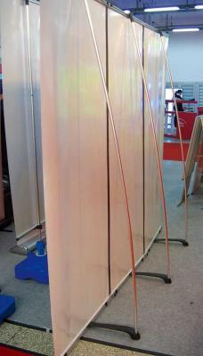 China aluminum pole L banner Tension Fabric by Dye Sublimation Printing for sale