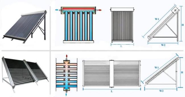 L'eau solaire verticale Heater For Pool 0 de basse pression de capteur solaire de tubes à vide