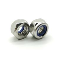 China ISO10511 SS304 Nylon Insert Lock Nuts Prevailing Torque Hexagon Thin Nuts Non Metallic Insert for sale