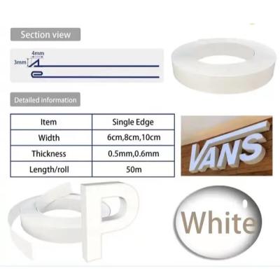 Cina Bianco Glossy Lettera di canale Trim Segnaletica di alluminio Trim Cap per Lettera di canale in vendita