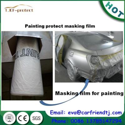 China Spray paint pink color masking film for Auto painting protect for sale