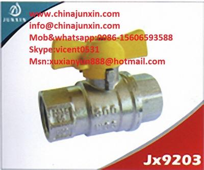 China yellow handle brass gas ball valve PTFE/VITON O-ring Brass Gas Valve/ brass gas isolation for sale
