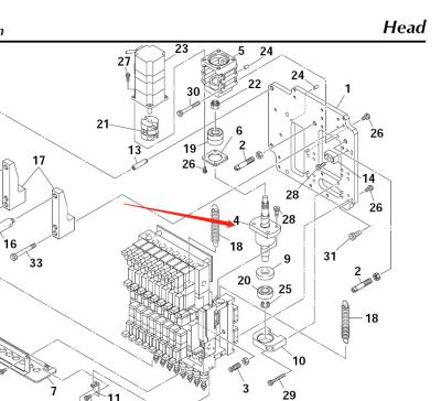 China Z Axis Screw SMT Machine Parts KM1-M7128-00X KM1-M7128-01X For YV100II Mounter for sale