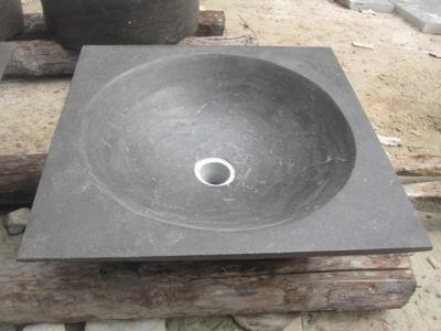 China Natural blue limestone bathroom sink honed for sale