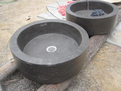 China Natural blue limestone bathroom sink honed for sale
