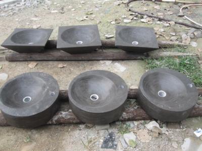 China Natural blue limestone bathroom sink honed for sale