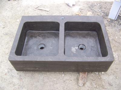 China Natural blue limestone bathroom sink honed for sale