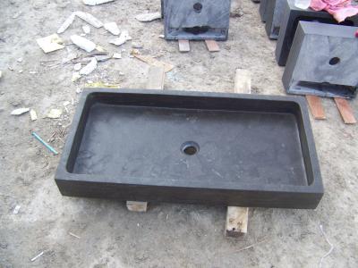 China Natural blue limestone bathroom sink honed for sale