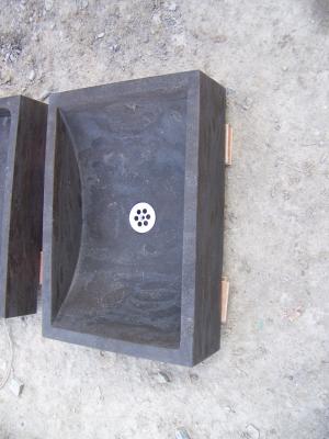 China Natural blue limestone bathroom sink honed for sale