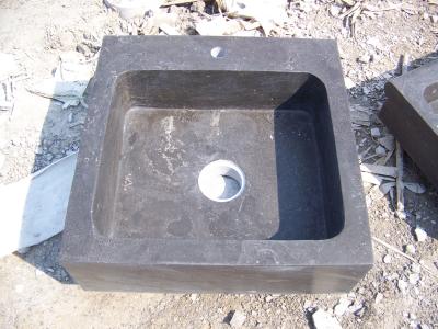China Natural blue limestone bathroom sink honed for sale