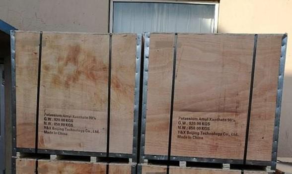 Wooden box packaging for Sodium Ethyl Xanthate