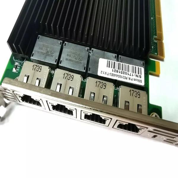 Quality Silicom Quad Port 10Gb PCIe RJ45 PE310G4I40EU-T X540-T4 Ethernet Network Adapter for sale