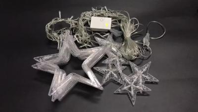 China 3.5M LED Star Curtain String Lights Wedding Birthday Party Xmas Window Fairy Garland Christmas Tree Decorations for Bedroom for sale