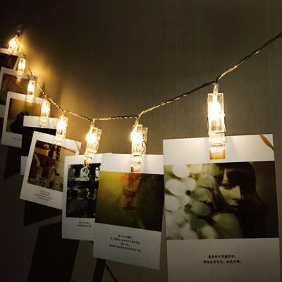 China LED String lights Card Photo Clip Holder Fairy Garland lamp For Christmas New Year Wedding Party Decoration Battery holi for sale