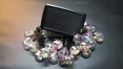 China LED Diamond Solar Light String Decor Shatterproof Waterproof Linkable Dimmable Outdoor Festoon for Christmas Holiday Wedding for sale