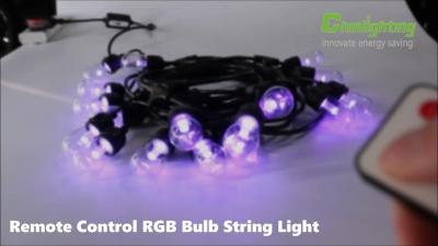 Outdoor dimmable S14 remote control e26 lamp holder patio lights string 220v RGB LED e27 string lights