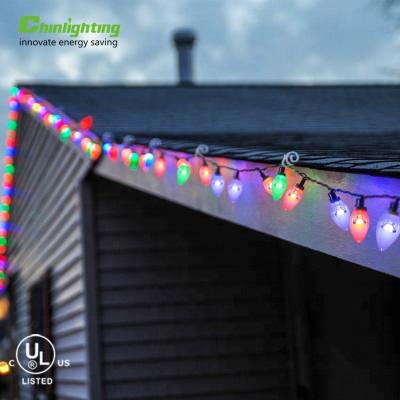 China Chinlighting NEW DESIGN LED filament bulb Christmas Decorative 12 Volt RGB C7 C9 LED String Lights for sale
