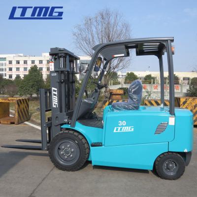 中国 カスタマイズされた色3トンの貨物に荷を積むこと及び荷を下すための四輪電気フォークリフト 販売のため