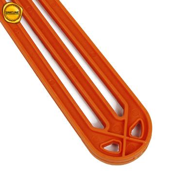 Cina Logo personalizzato appendiabiti di plastica arancione per scarpe/slipper in vendita