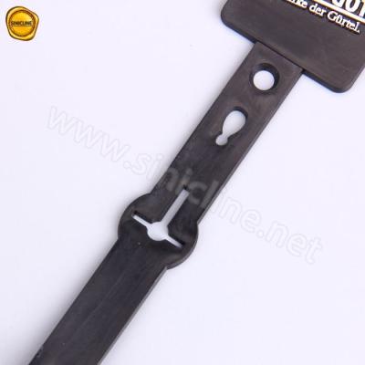 Cina La stagnola d'argento ha impresso la cinghia di cuoio di Logo Plastic Belt Hangers For in vendita