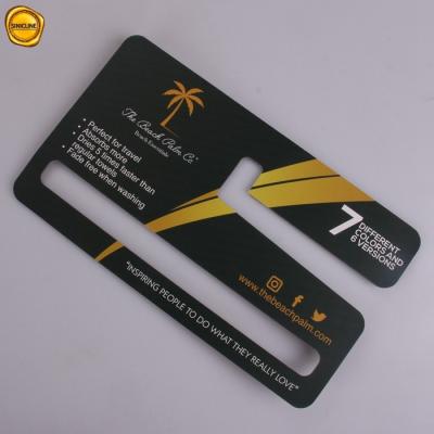 Cina stampa su ordinazione dei ganci CMYK del cartone di 150mmx260mm da 2 lati in vendita
