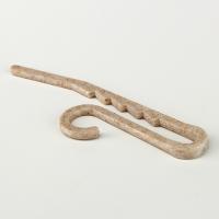 China Natural Color Biodegradable Single Plastic Sock Hooks 2mm Thick for sale