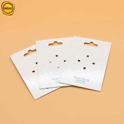China Cartões de Logo Hot Stamping Paper Header para o broche de suspensão à venda