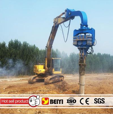 China BUY BEIYI V250D V330 V350 Pile Hammer Hydraulic Vibratory Pile Driver For Excavator for sale
