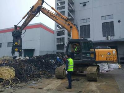 China BEIYI BY-CS hydraulic scrap shear for Excavator multifunctional mobile steel Demolition tubecutter rotary type for sales for sale