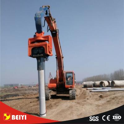 China Beiyi V300 hydraulic static pile driver equipment vibratory pile hammer in construction parts for sale
