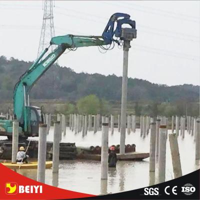 China Beiyi V300 hydraulic static pile driver equipment 65mm demolition hammer guardrail post driver for sale