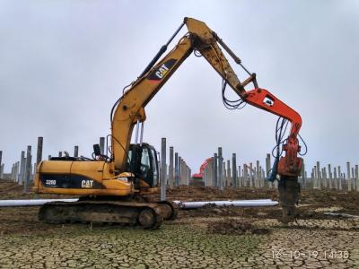 China Beiyi v330 hydraulic static pile driver equipment vibratory sheet pile driver for all excavators for sales for sale