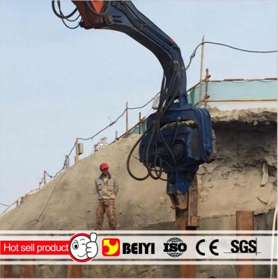 China Beiyi Excavator mounted hydraulic vibratory pile hammer 30-40tons for sale