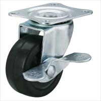 China small tiny caster rubber wheels with brake 1.5 inch for sale