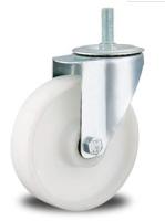 China 5 inch threaded stem nylon trolly wheels for sale