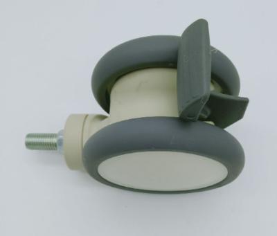 Cina chiusura della ruota a chiave di gomma 120mm del letto di ospedale della macchina per colata continua della macchina per colata continua del perno delle ruote in vendita
