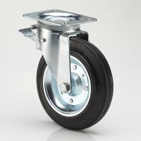China Garbage Container Rubber Caster Wheels 150mm for sale