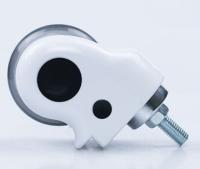 China TPR hospital bed caster threaded stem 4 inch for sale