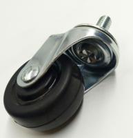 China small caster wheels threaded stem soft rubber castors 2 inch for sale