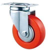 China Red Caster Polyurethane Wheels For Counter 100kgs for sale