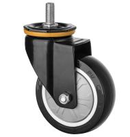 China 5 Inch Medium Duty PU Caster With Threaded Stem for sale