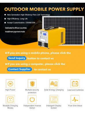 China Portable Solar Panel Generator 220V Pure Sine Wave Wireless Charging 250W for sale