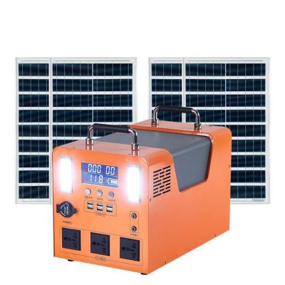 China 1200W Solar Portable Power Station 110V/220V AC Portable Engergy with USB Lithium Battery Solar Generator for sale