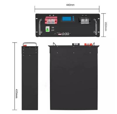 China Lithium Ion Rack Mounted Battery 48V 100AH Solar Lifepo4 Solar Batteries for sale