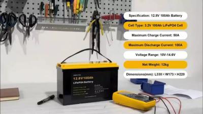 China OEM ODM 12 Volt Deep Cycle Rechargeable Battery 100AH LiFePO4 Battery for sale