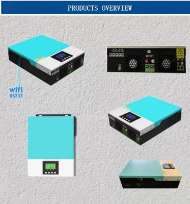 China Wifi Pure Sine Wave Inverter 24V 48V Hybrid Solar Inverter With MPPT for sale