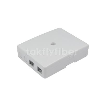 China 2 Ports Fiber Optic Wall Plate Desk Mounted FTTH Face Plate Fire Retardant UL94V0 for sale