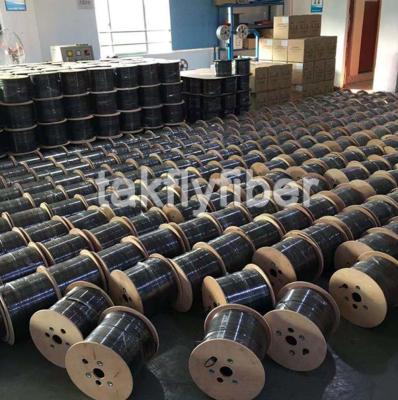 China ANATEL Approved 1C 2C 4C G657A Flat FTTH Drop Cable GJYXCH Steel Wire Flat Drop Fiber Cable for sale