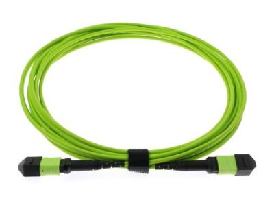 Κίνα 20m Lime Green OM5 MPO/MTP Υφασμάτινο Οπτικό Καλώδιο με Κερματικό Συνδετήρα Ζιρκόνια προς πώληση
